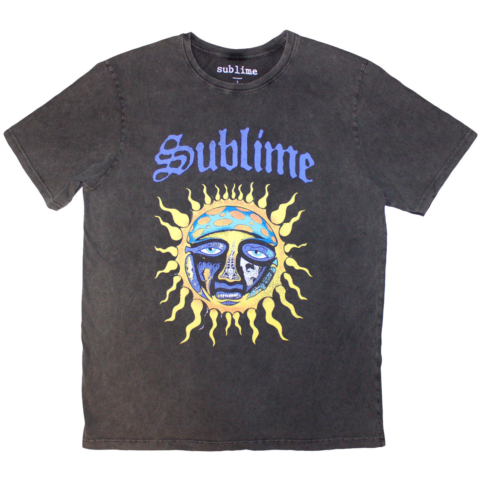 SUBLIME - SUN LOGO - Stone Wash T-Shirt Grey – Spiral USA