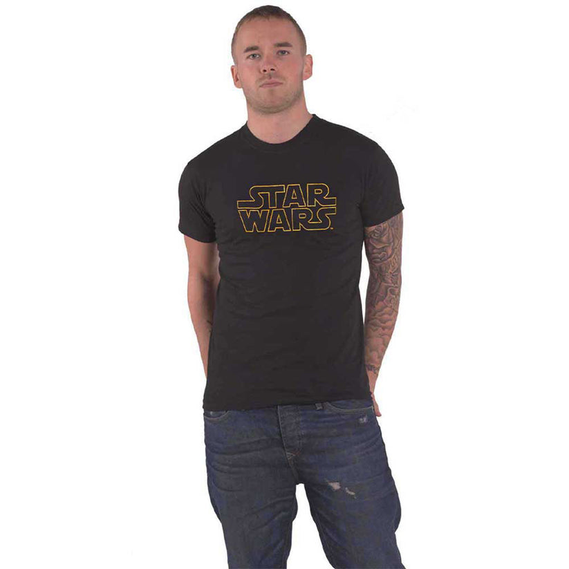 STAR WARS - LOGO OUTLINE - T-Shirt Black – Spiral USA
