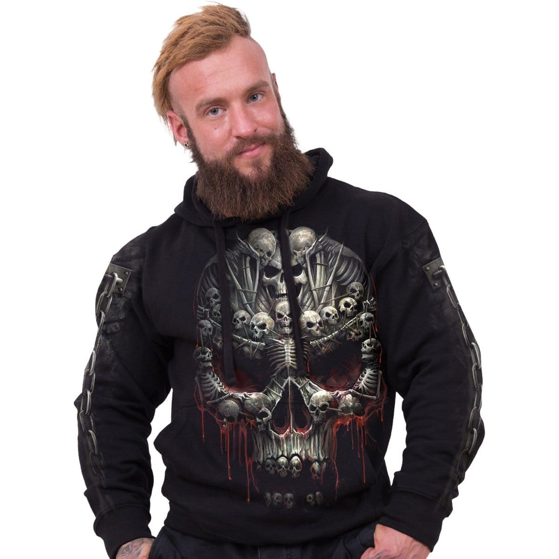 DEATH BONES - Side Pocket Hoody Black – Spiral USA