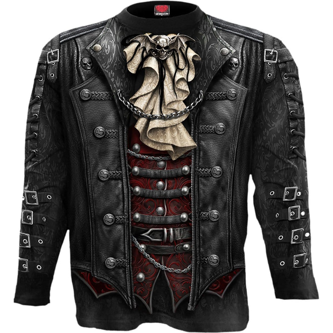 GOTH WRAP - Allover Longsleeve T-Shirt Black – Spiral USA